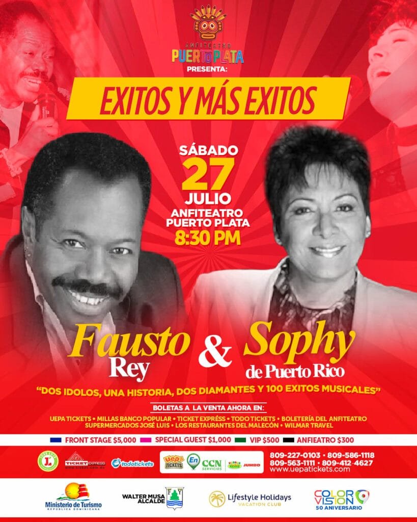 Sophy y Fausto Rey “Éxitos y Más Éxitos” en el anfiteatro Puerto Plata ...