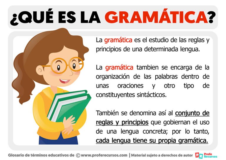 La gramática es el estudio de las reglas que rigen el lenguaje. – De ...